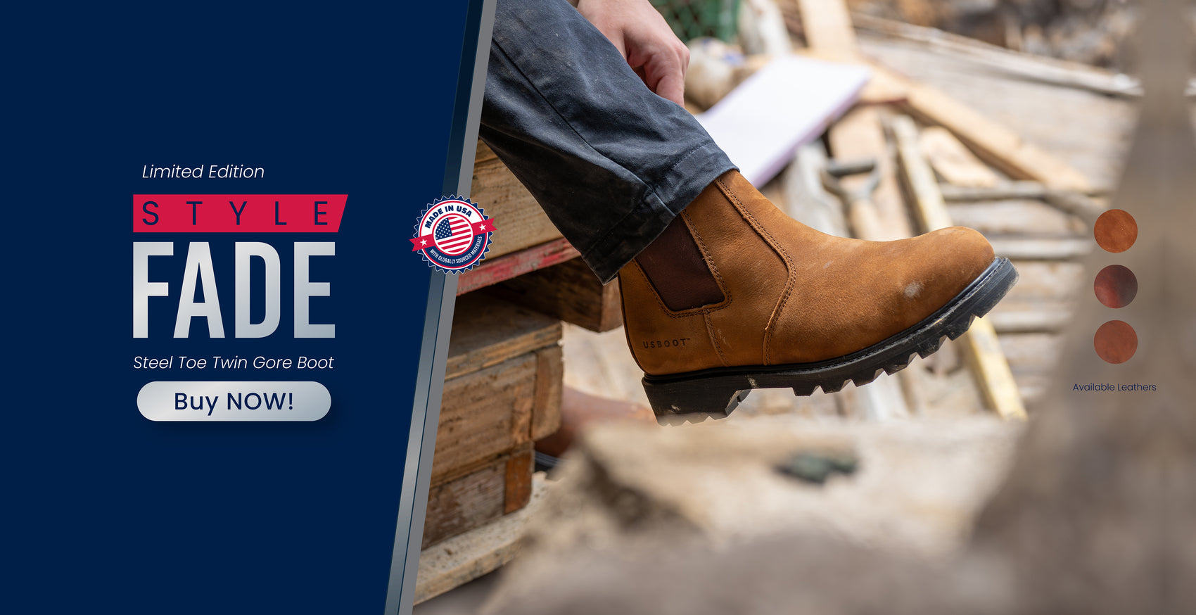 US Boot Work Boot | Made in USA | USA Leather